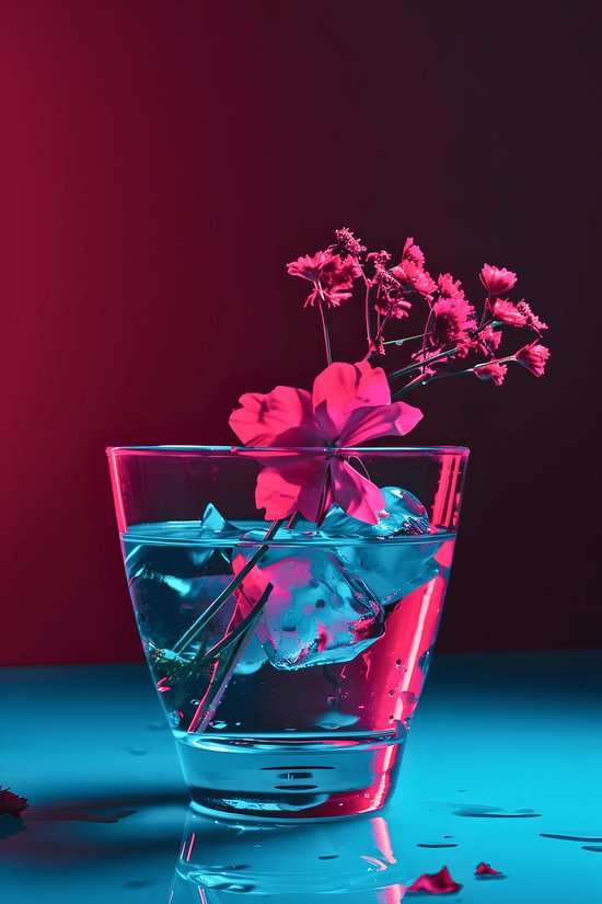 Cyan Magenta Poster | Cyan Glas Poster | Abstract Art | Moderne Kunst ...