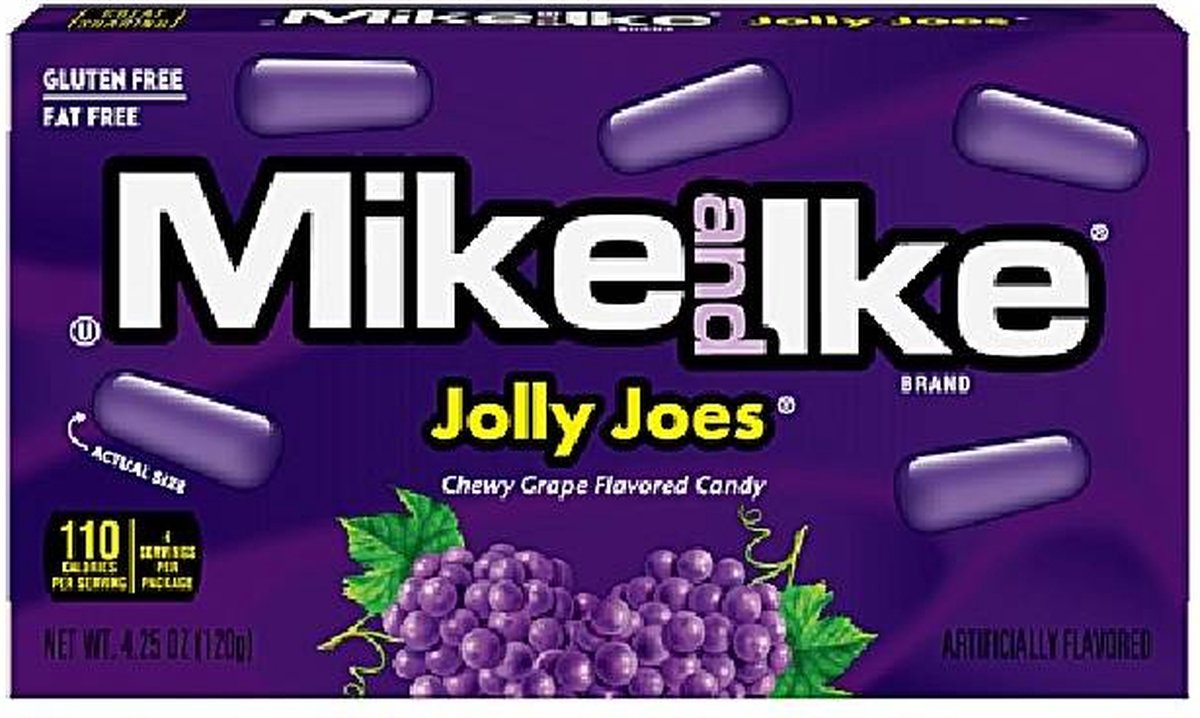 Mike And Ike Jolly Joes - Druiven - Amerikaanse snoep - USA Candy | bol