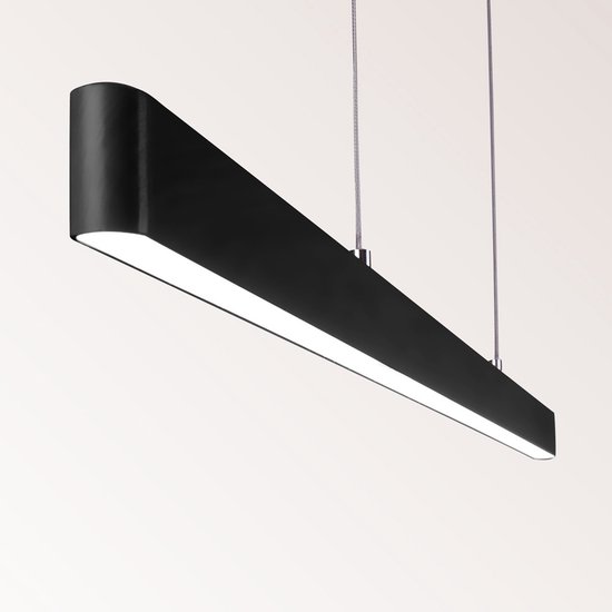 Minimalistische hanglamp Andre met geïntegreerde dimbare LEDs - zwart | bol