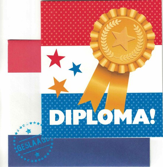 WENSKAART - KAART - DIPLOMA - GESLAAGD | bol