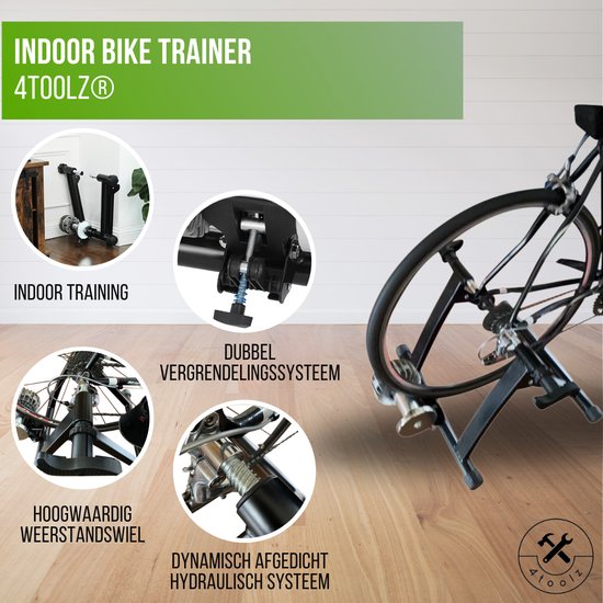 4Toolz® Indoor Bike Trainer - Fietstrainer - Hoogwaardig Rollenbank Fiets -... | bol