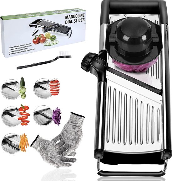 Mandoline Groentesnijder, 5 in 1 Verstelbare Mandoline Slicers, Keuken ...