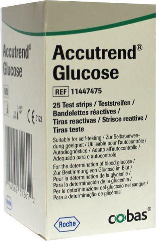 Bloedonderzoek Accutrend Glucosetest, per 25 strips | bol