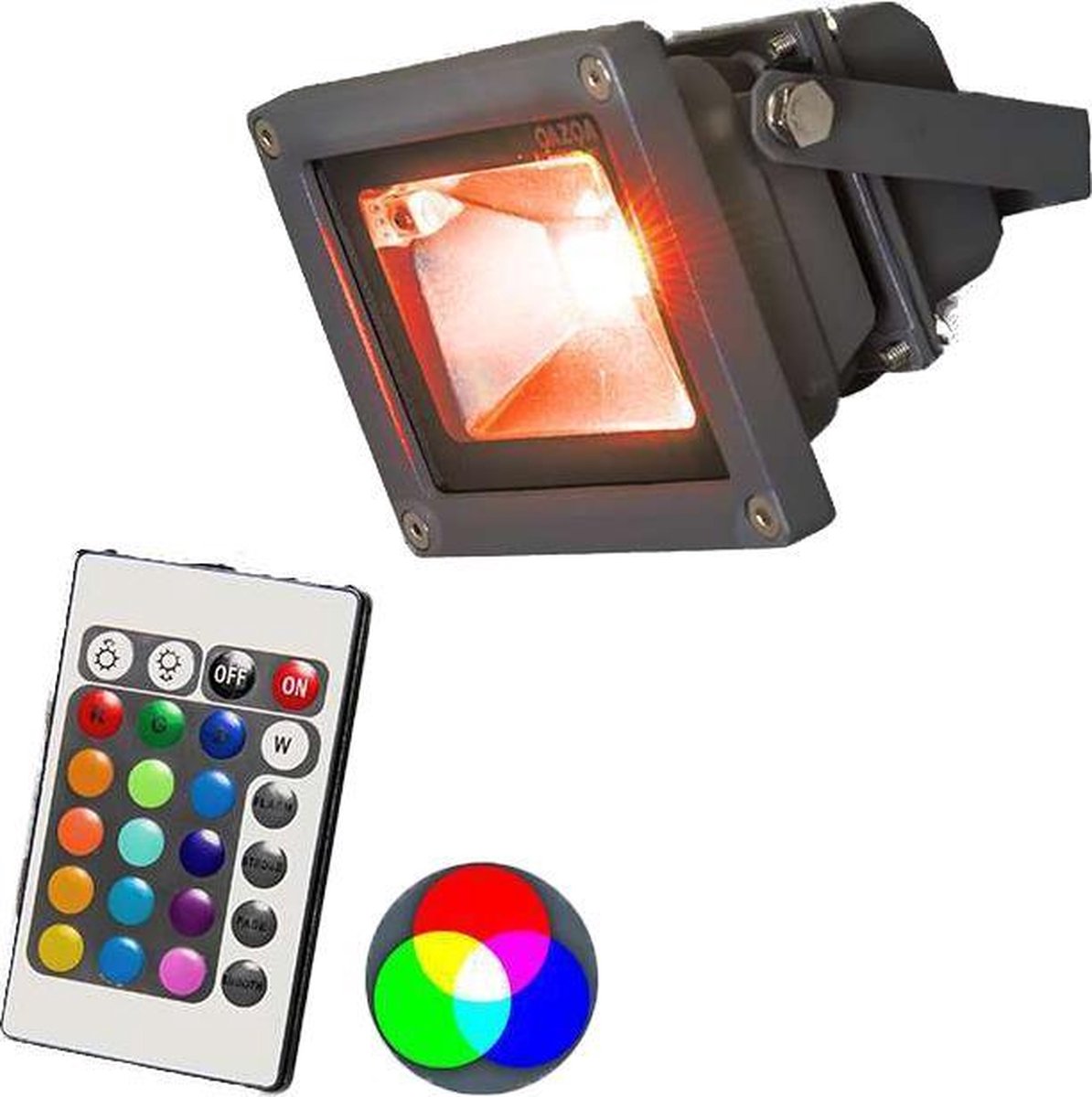 QAZQA Gevelverlichting Led straler Kick 10W RGB grafiet | bol.com