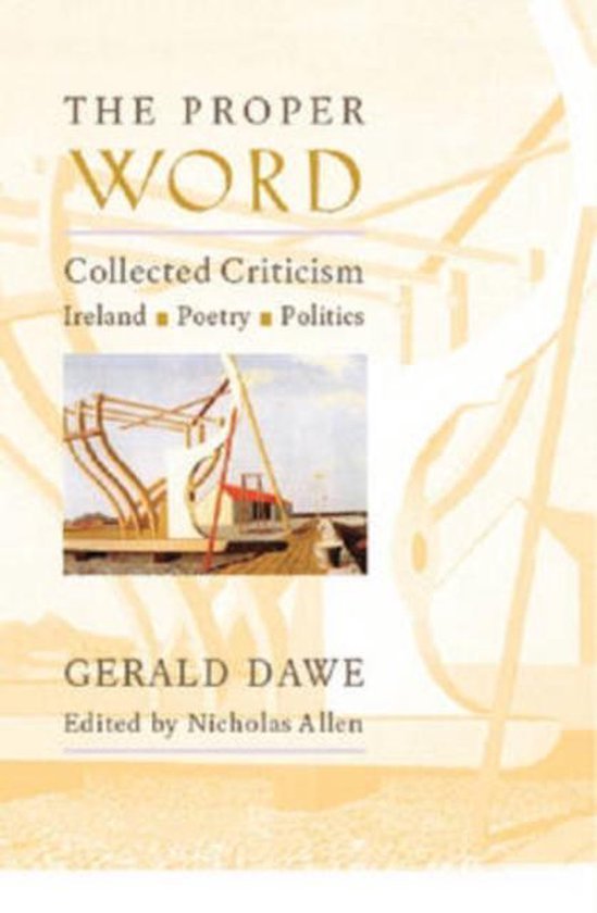 The Proper Word | 9781881871521 | Gerald Dawe | Boeken | bol.com