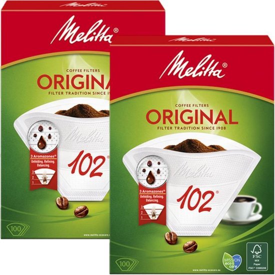 Melitta Koffiefilters Original maat 102 - 200 filters (2x100) | bol.com