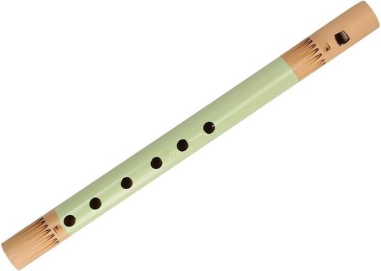 Groene fluit van bamboe 30 cm | bol