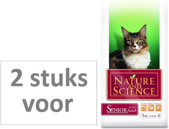 2 stuks! Droogvoer kat cat senior Nature and Science | bol.com