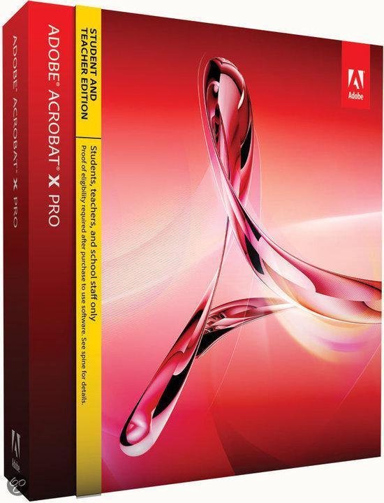 Adobe Acrobat X Pro - Student / 1 licentie / Nederlands / WIN | bol