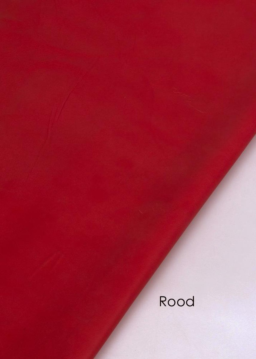 Viabologna dun leren vel kleur rood echt Italiaanse lap leder | bol.com