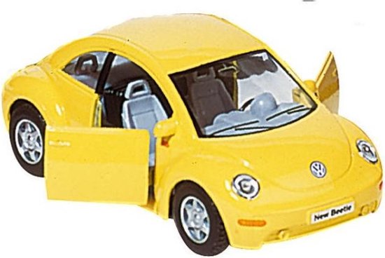 Goki Metalen volkswagen nieuwe kever: geel 12,7 cm | bol.com