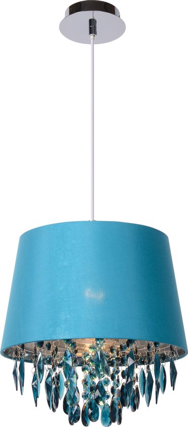 Lucide DOLTI - Hanglamp - Ø 30,5 cm - E27 - Turkoois | bol.com