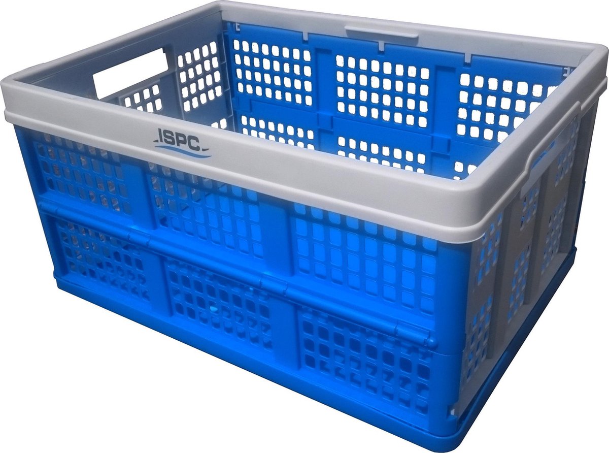 Oerdegelijk, stapelbaar inklapbaar klapkrat blauw/grijs, ruime maat 42 ...