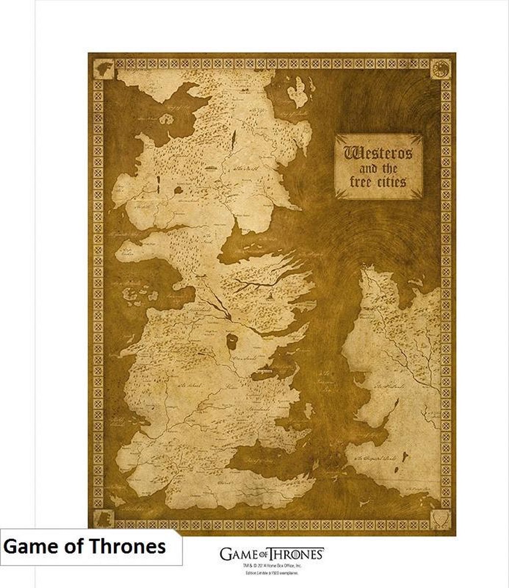 Game Of Thrones Collector Artprint / Poster Map | bol