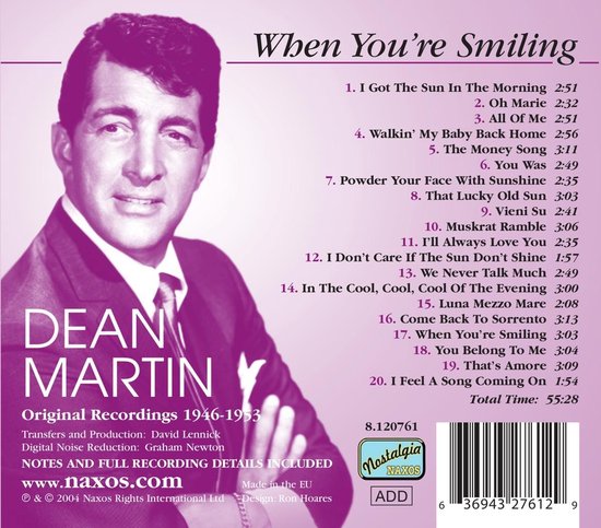 Dean Martin - When You're Smiling (CD), Dean Martin | Muziek | bol.com