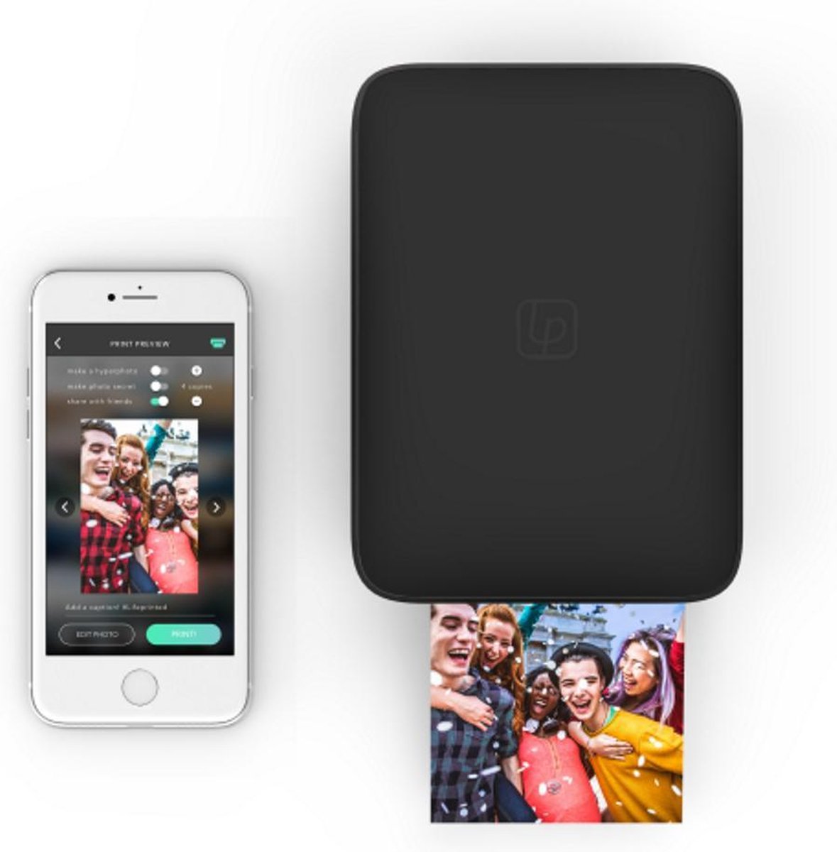 Lifeprint Mobiele fotoprinter 3x4.5 Foto en Video - Zwart | bol.com