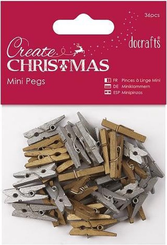 Mini Pegs (36pcs) - Gold & Silver | bol.com