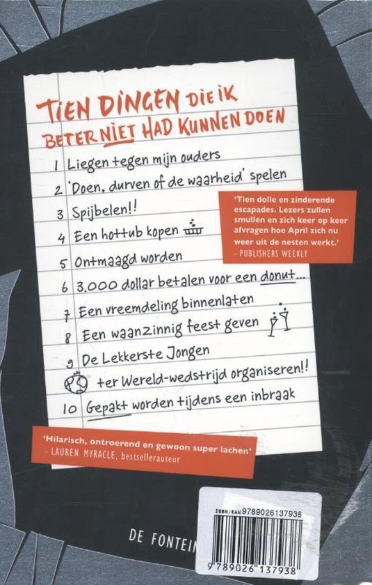 Tien dingen die ik beter niet had kunnen doen, Sarah Mlynowski ...