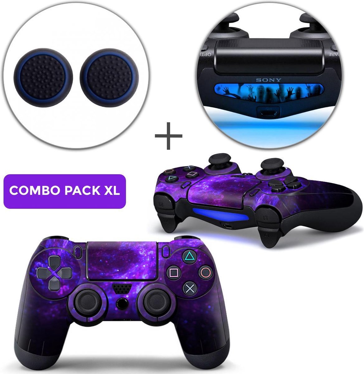 Dark Galaxy Combo Pack XL - PS4 Controller Skins PlayStation Stickers ...