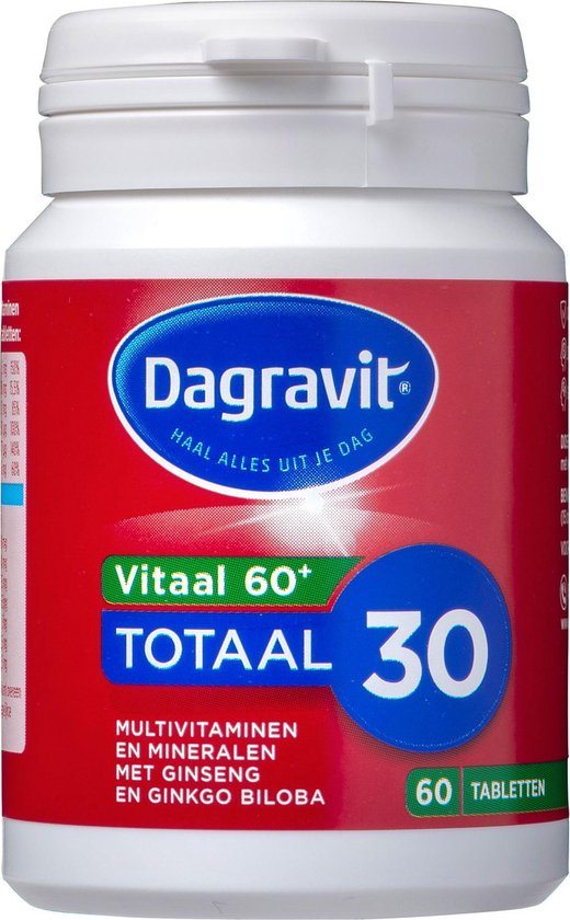 Dagravit Totaal 30 Xtra Vitaal 60+ - Vitaminen - 60 tabletten | bol.com