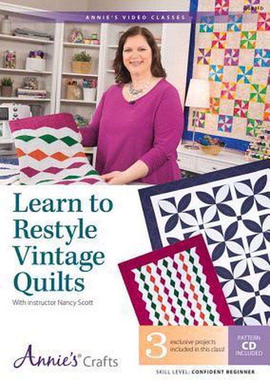 Learn to Restyle Vintage Quilts Pattern Book with Interactive DVD ...