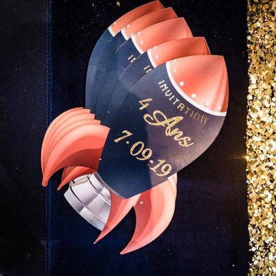 ARTIFETES - 8 kartonnen raket uitnodigingen - Decoratie > Kaarten | bol.com