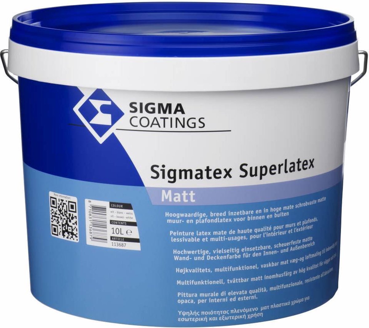 Sigma Tex Superlatex Matt Wit - 10 Liter | bol