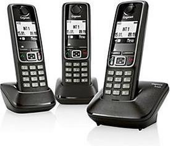 Gigaset A420 - Trio DECT telefoon - Zwart | bol.com