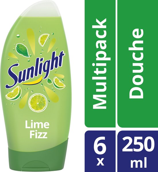 Sunlight Zeep Douchegel - Lime Fizz - Voordeelverpakking 6 x 250 ml | bol