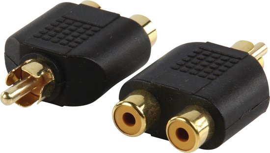Valueline Adapter Plug Tulp Steker - 2x Tulp Kontra Steker Met Vergulde ...