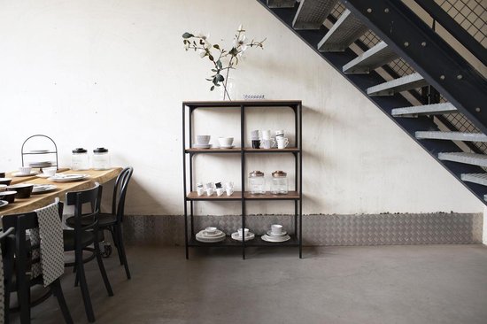 Set van 4 Dutch Rose Loft ontbijtborden met gouden rand | bol.com