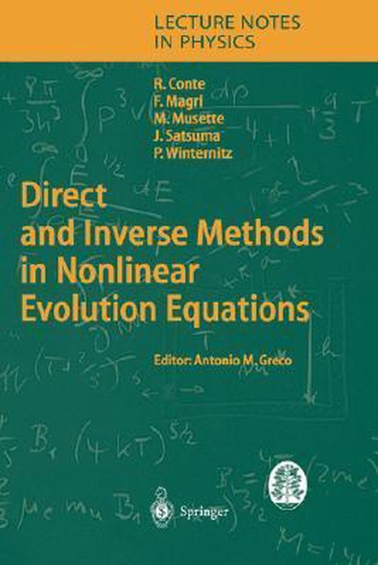 Direct and Inverse Methods in Nonlinear Evolution Equations ... Direct and Inverse Methods in Nonlinear Evolution Equations ...