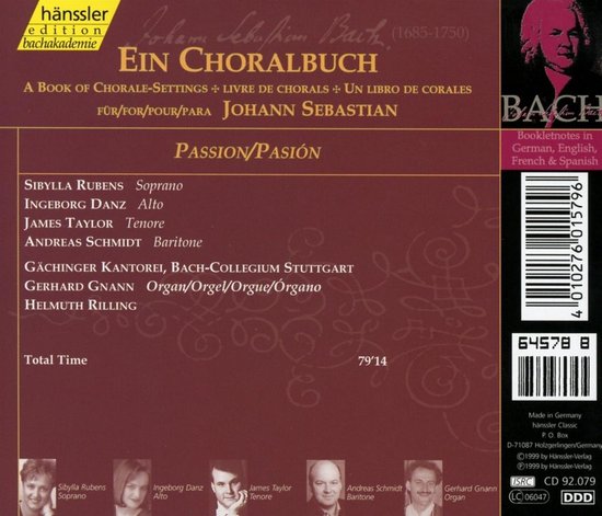 Gerhard Gnann, Bach-Collegium Stuttgart, Helmuth Rilling - J.S. Bach: A ...