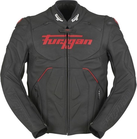 Furygan Raptor Evo Black Red Leather Motorcycle Jacket M | bol.com