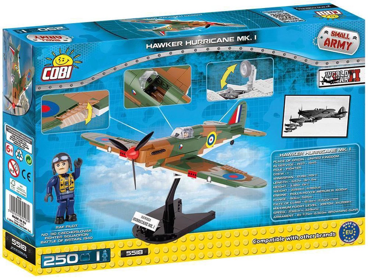 Cobi 250 Pcs Small Army /5518/ Hawker Hurricane Mk.I | bol.com