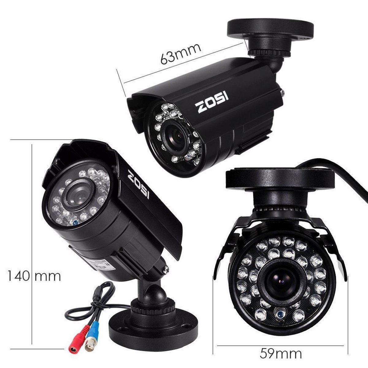 CCTV video surveillance systeem 8CH 720P DVR Recorder met 4 outdoor ...