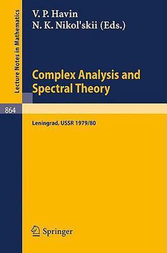 Complex Analysis and Spectral Theory | 9783540106951 | Boeken | bol.com Complex Analysis and Spectral Theory | 9783540106951 | Boeken | bol.com