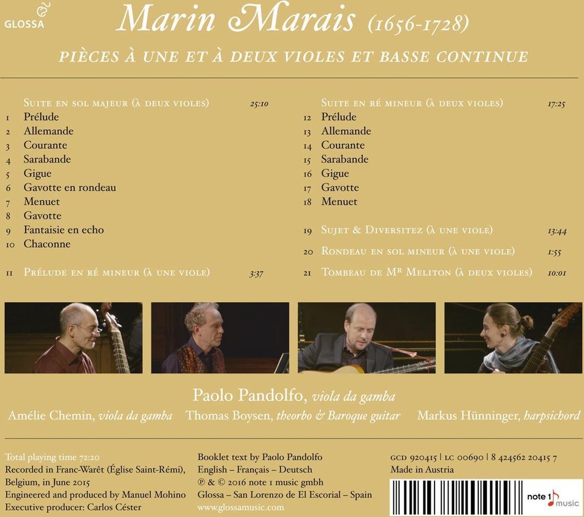 Paolo Pandolfo, Amélie Chemin, Thomas Boysen & Markus Hünninger ...