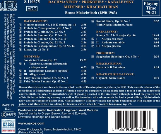 Great Pianists Vol 7, Medtner | CD (album) | Muziek | bol.com