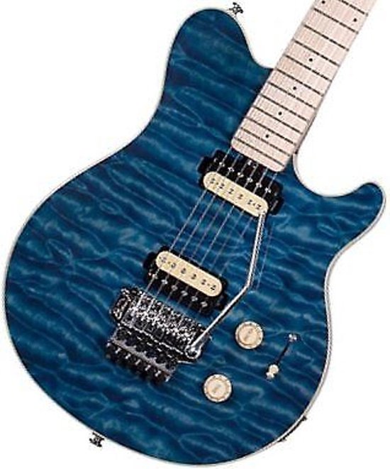 Sterling by MusicMan SUB Axis AX4 blauwe electrische gitaar DEMO MODEL ...