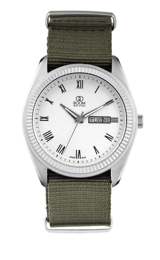 Boom Watches Dalton A0182 - Horloge - Groene Nato band | bol.com
