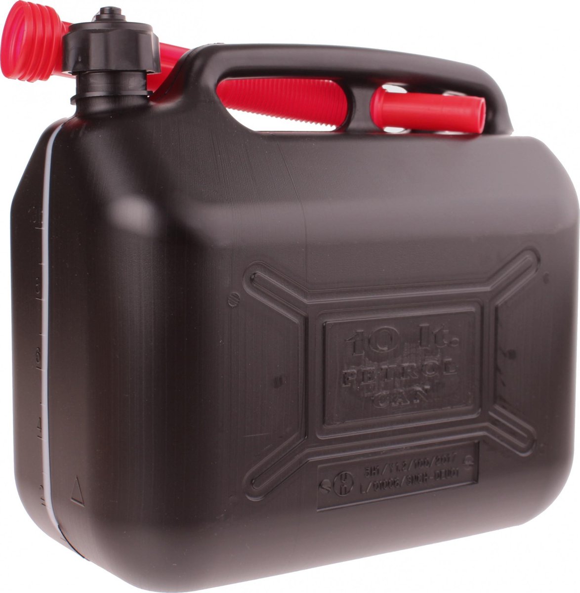 Jerrycan - Benzine - Kunststof - 10 Liter - Met flexibele tuit + anti ...