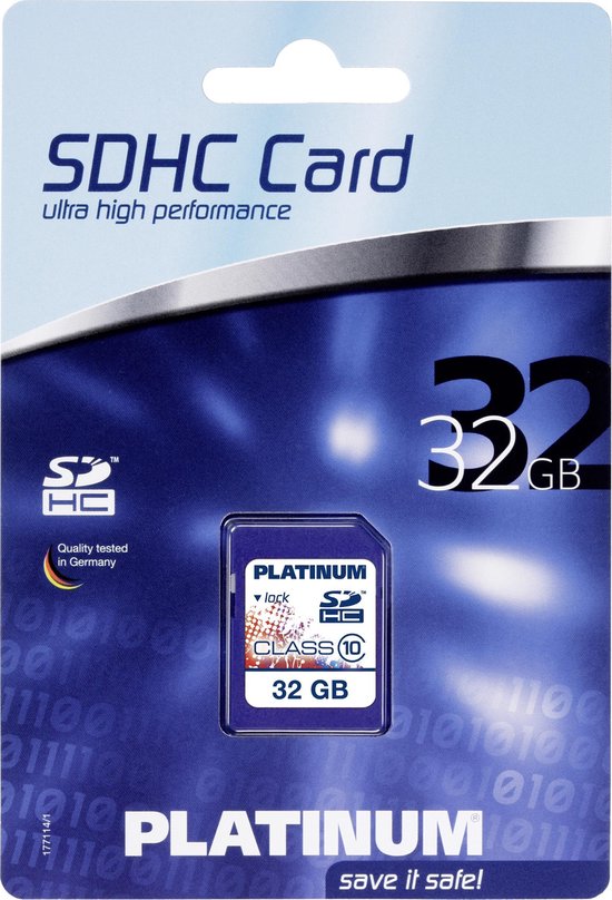 Platinum SD Card 32GB SDHC (CLASS10) kaartnblister | bol