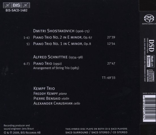 Kempf Trio - Piano Trios (CD), Schnittke | Muziek | bol.com