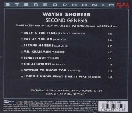Second Genesis, Wayne Shorter | Muziek | bol