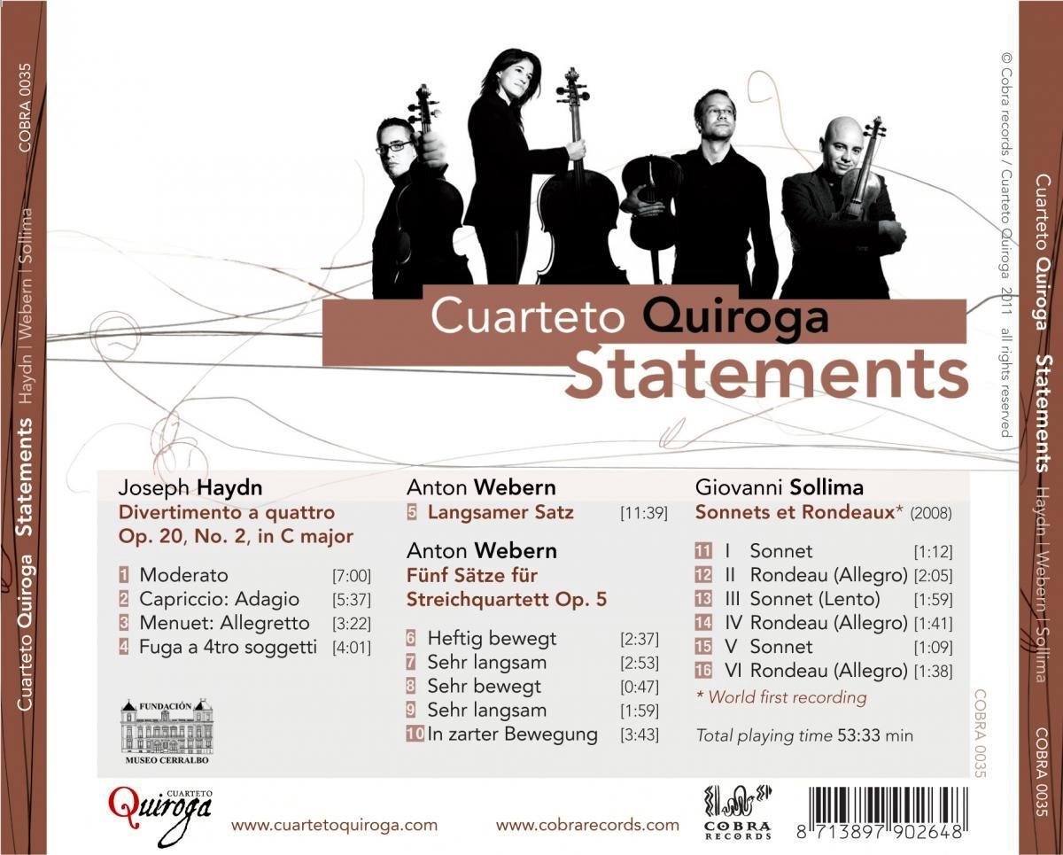 Statements, Cuarteto Quiroga | CD (album) | Muziek | bol.com