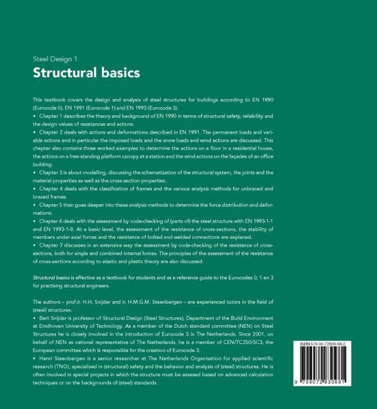 Steel Design 1 - Structural basics | 9789072830982 | H.H. Snijder ...
