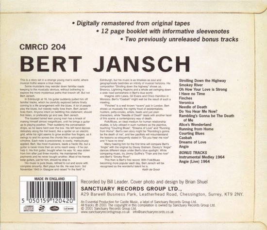 Bert Jansch, Bert Jansch | CD (album) | Muziek | bol