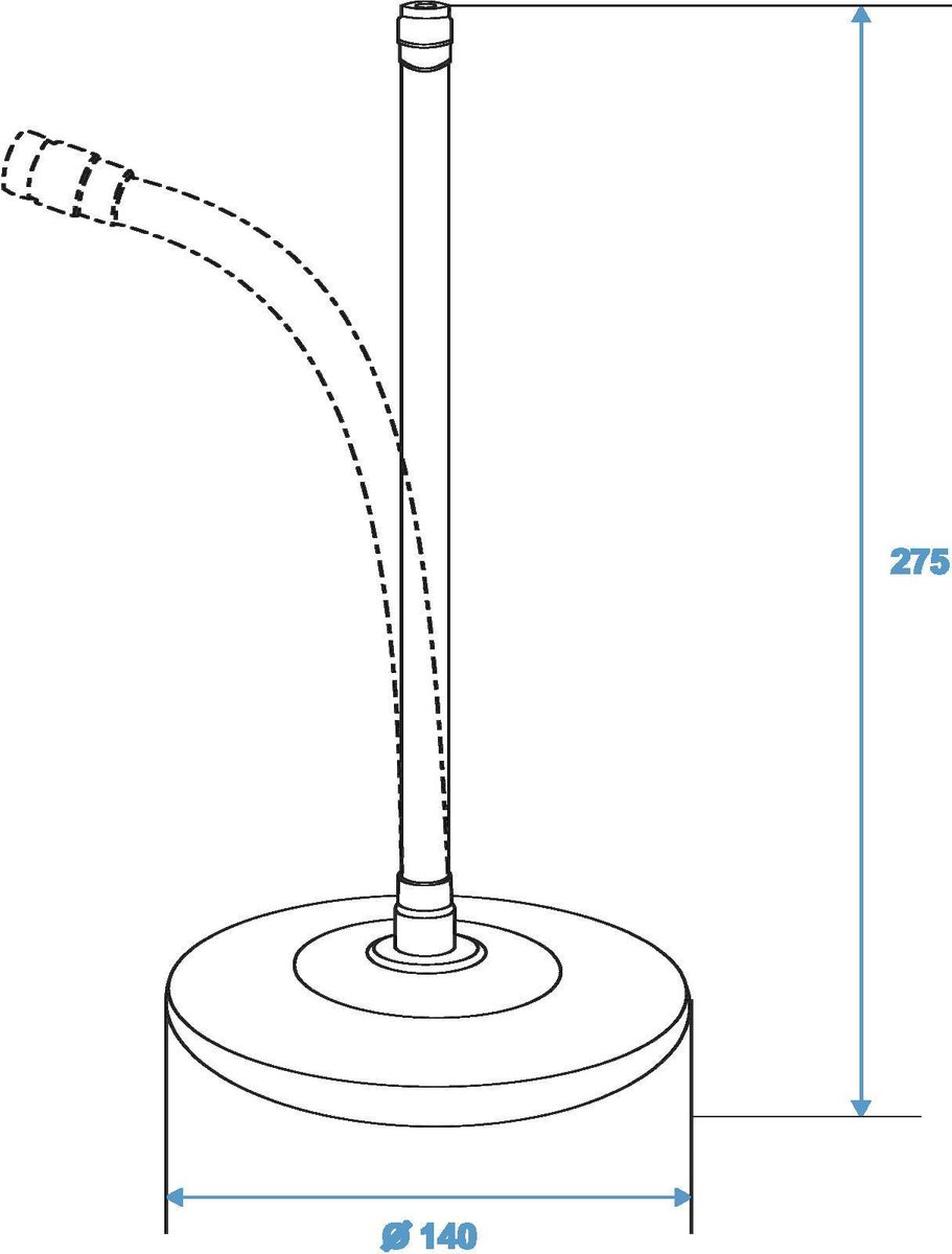 Omnitronic Microfoon Standaard tafel - 25cm - Gooseneck - Zilver ...