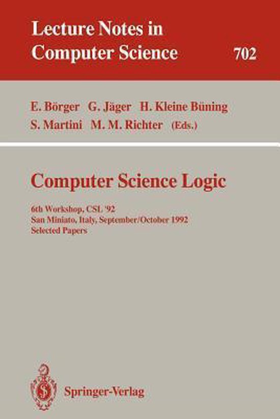 Computer Science Logic 9783540569923 Boeken 